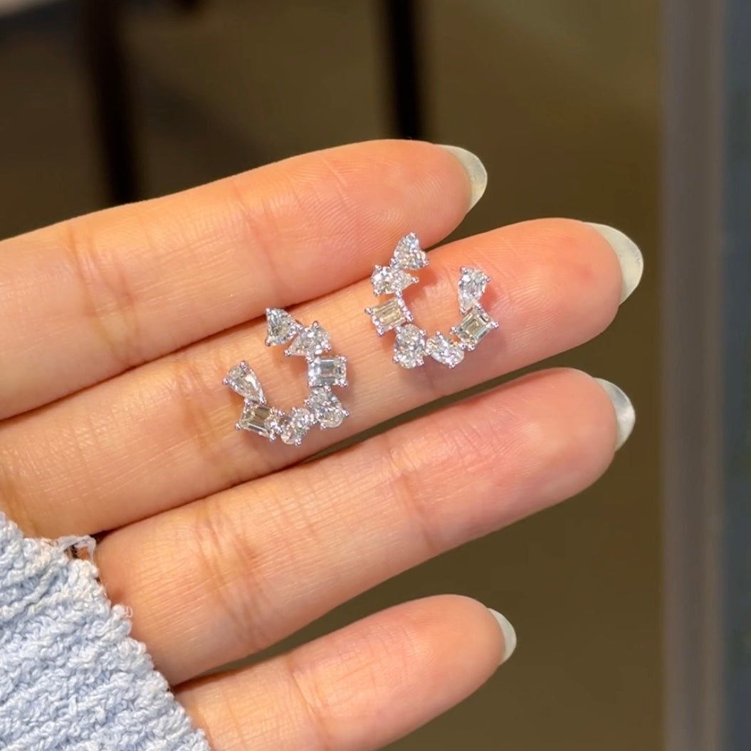 Multi Shape Fancy Cut Diamond Earrings – Chérie Jewels